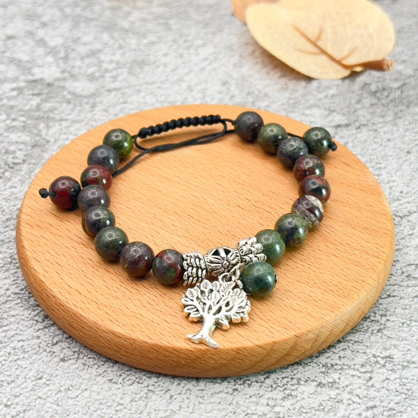 Dragon Blood Jasper Tree of Life Bracelet – Karma Items